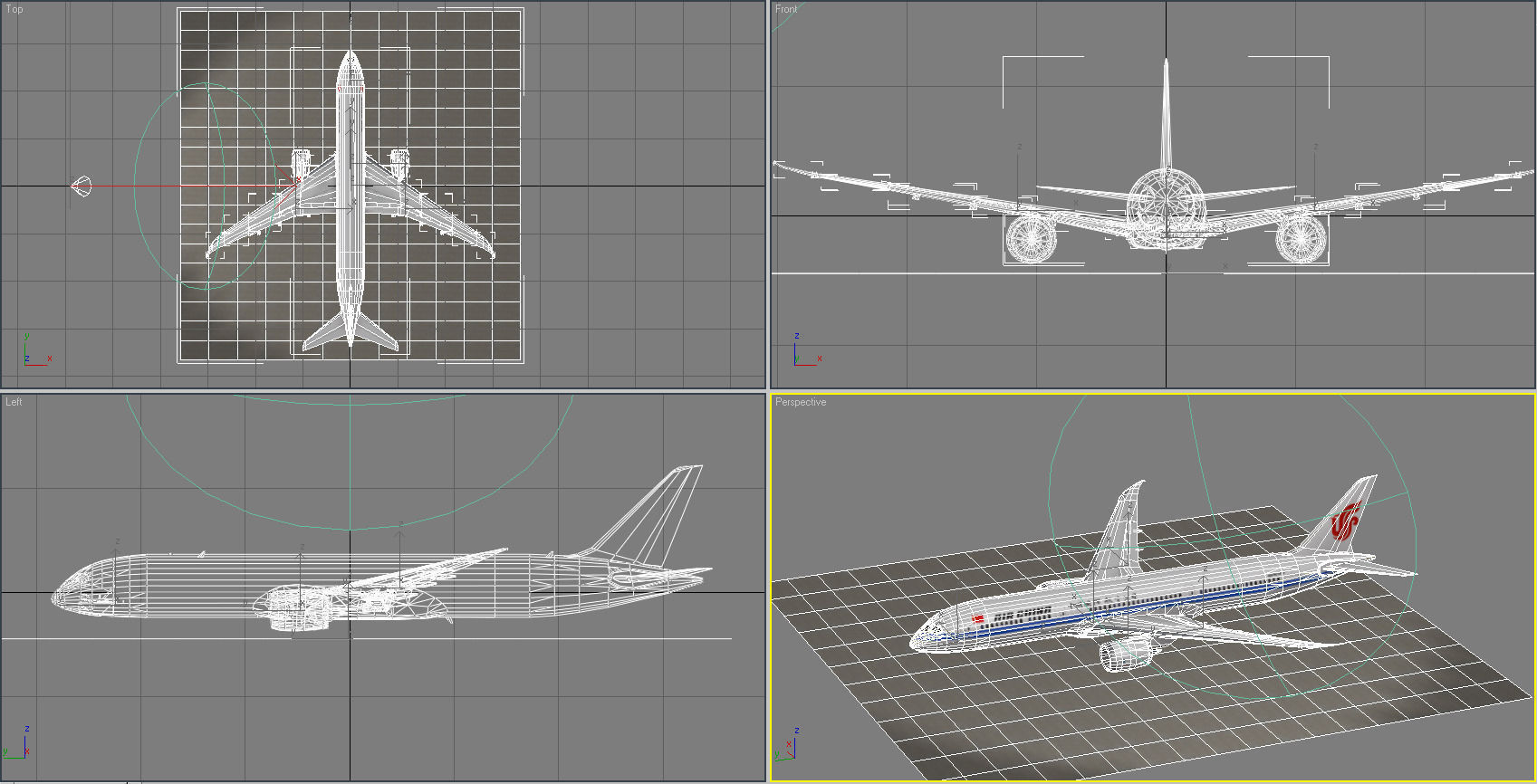 3D model Boeing 787-9 Dreamliner Air China VR / AR / low-poly rigged ...