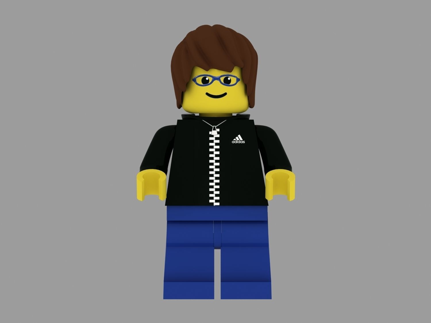 Lego guy with adidas hoodie 3D model | CGTrader