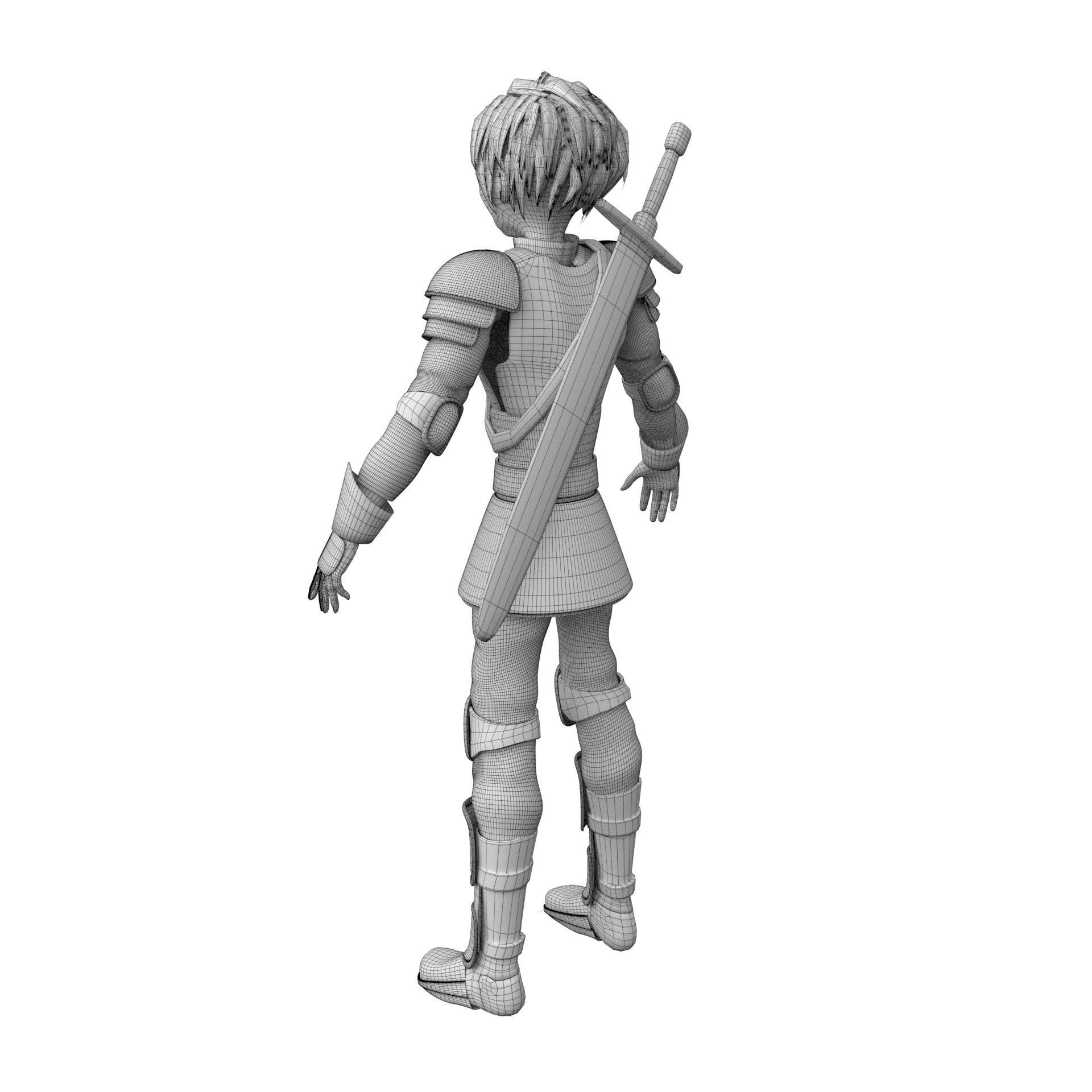 Stylized Medieval Warrior Character 3D model | CGTrader