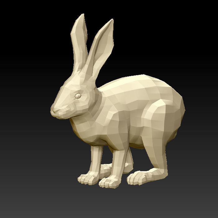 3D model 3D RABBIT LOWPOLY VR / AR / low-poly | CGTrader