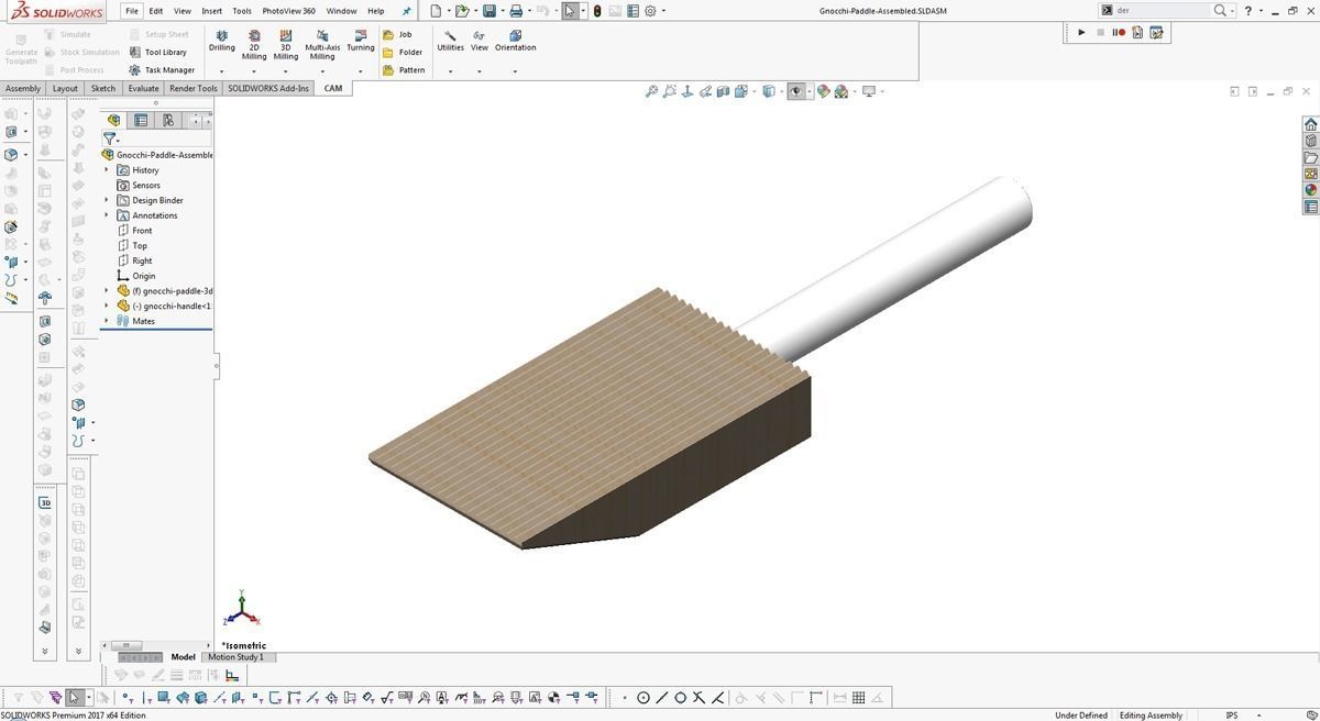 3D model 3D Printed Gnocchi Paddle VR / AR / low-poly | CGTrader