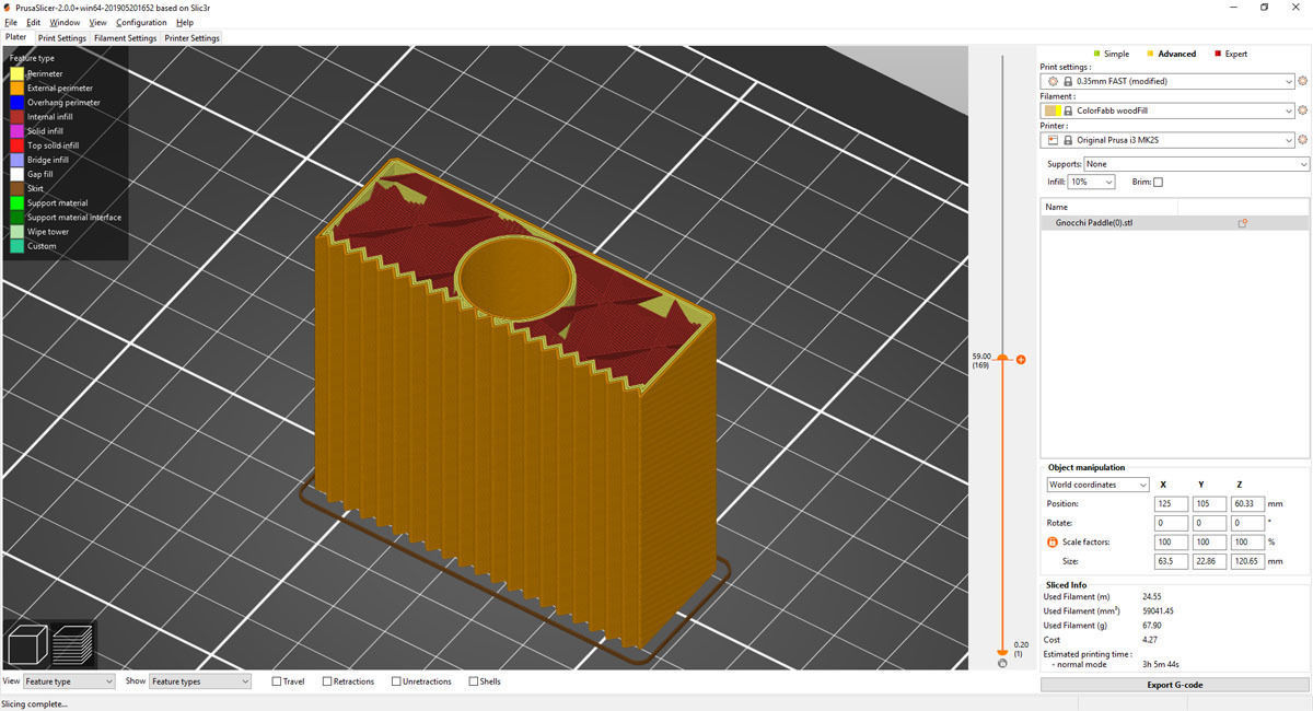 3D model 3D Printed Gnocchi Paddle VR / AR / low-poly | CGTrader