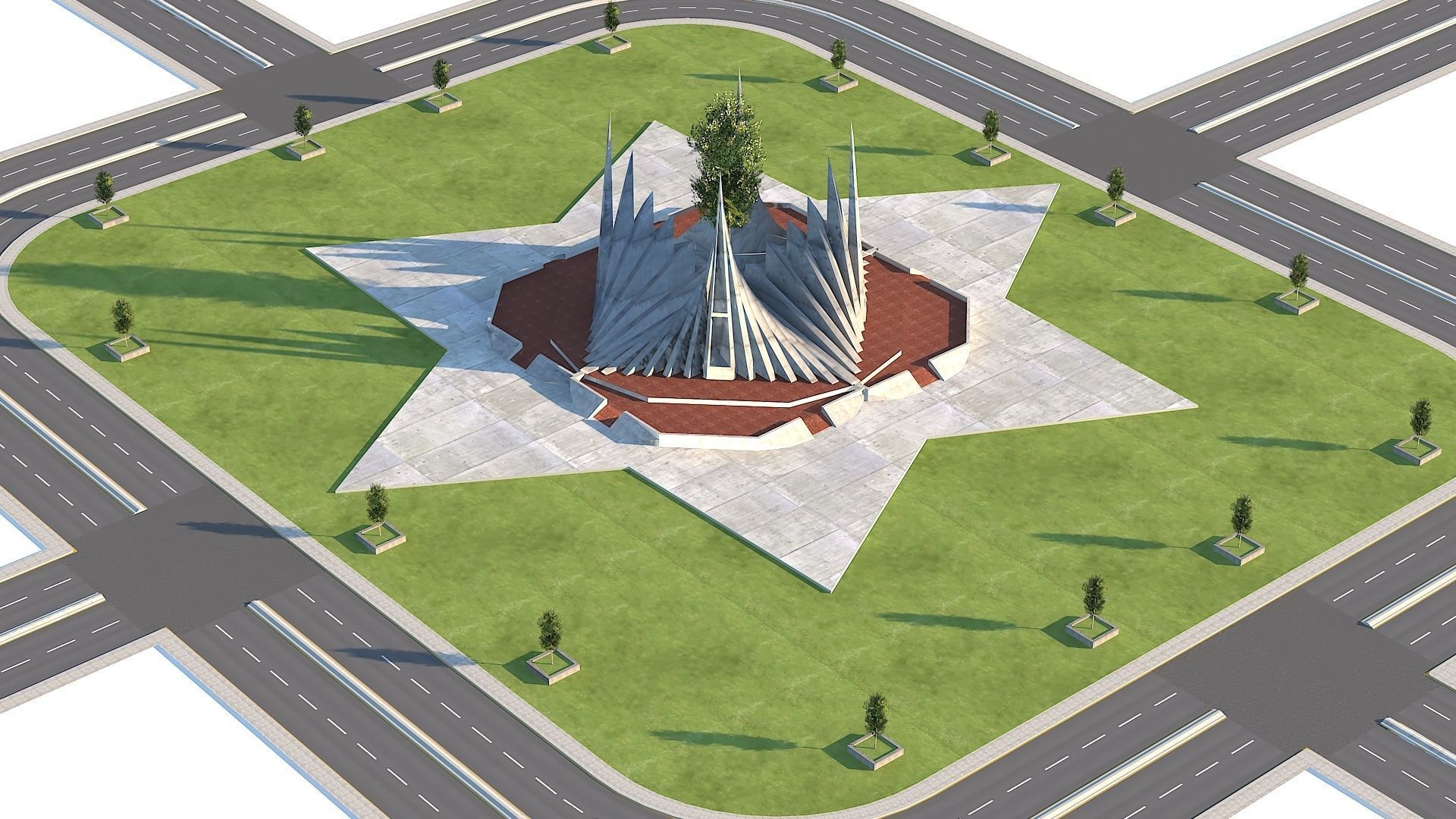 3D model Roundabout Road | CGTrader