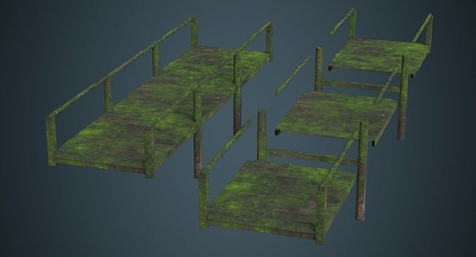3D model Plank Bridge 2C VR / AR / low-poly | CGTrader