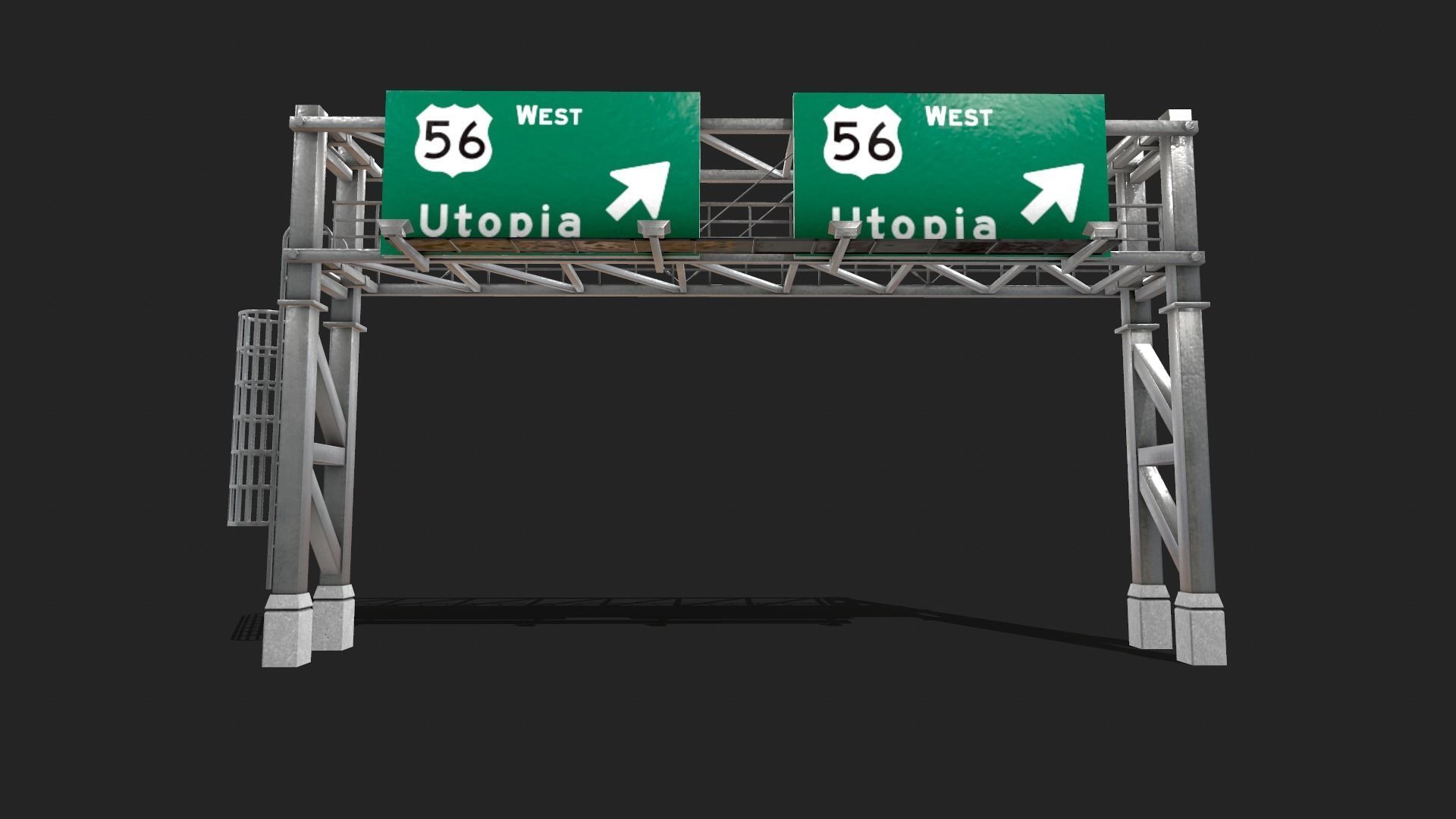 Gantry Sign 3D model | CGTrader