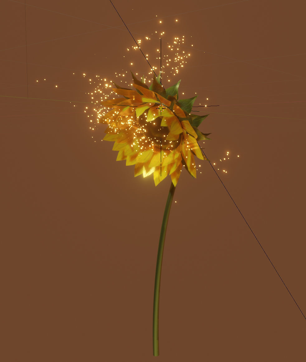 sunflower 3D model animated rigged | CGTrader