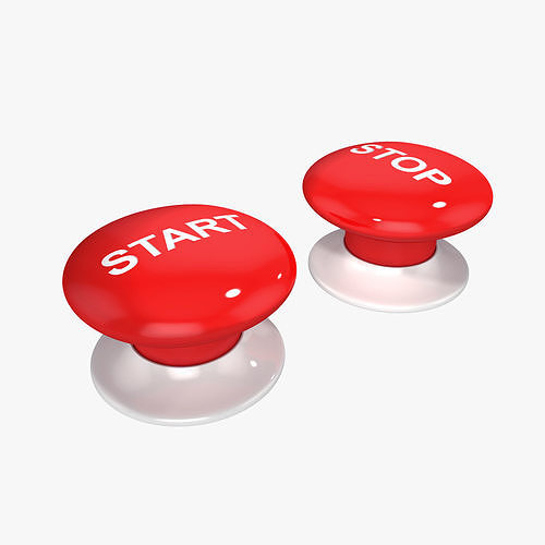 Button start stop 3D model | CGTrader