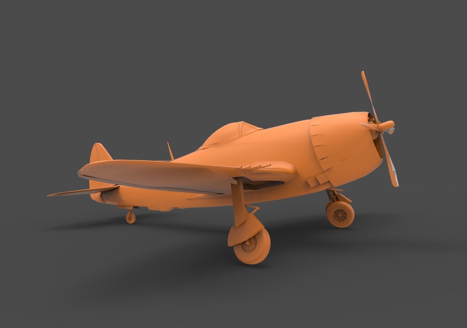 P-47 Thunderbolt 3D model 3D printable | CGTrader