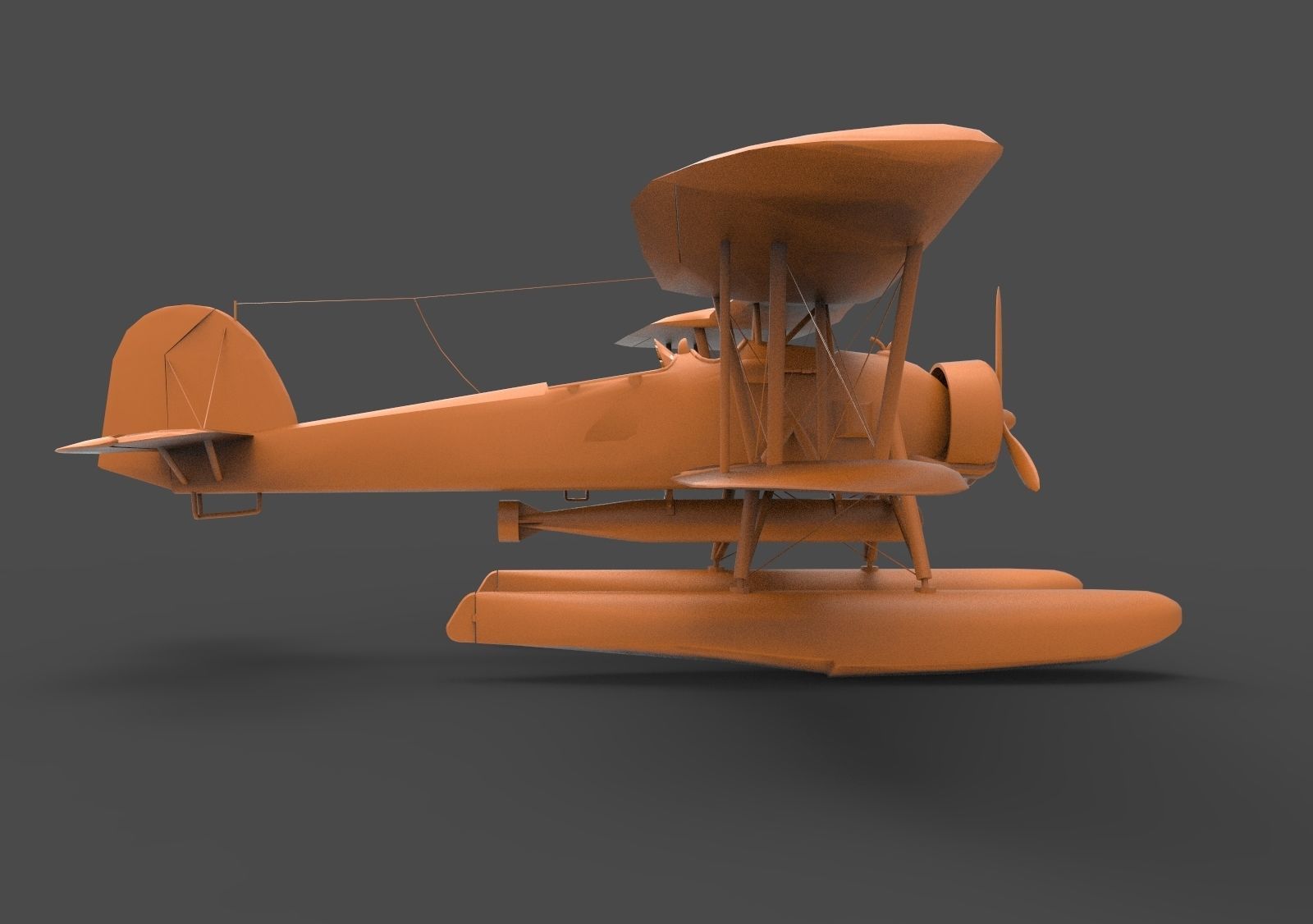 biplane 3D model 3D printable | CGTrader