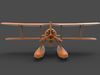 biplane orange 3D model 3D printable | CGTrader