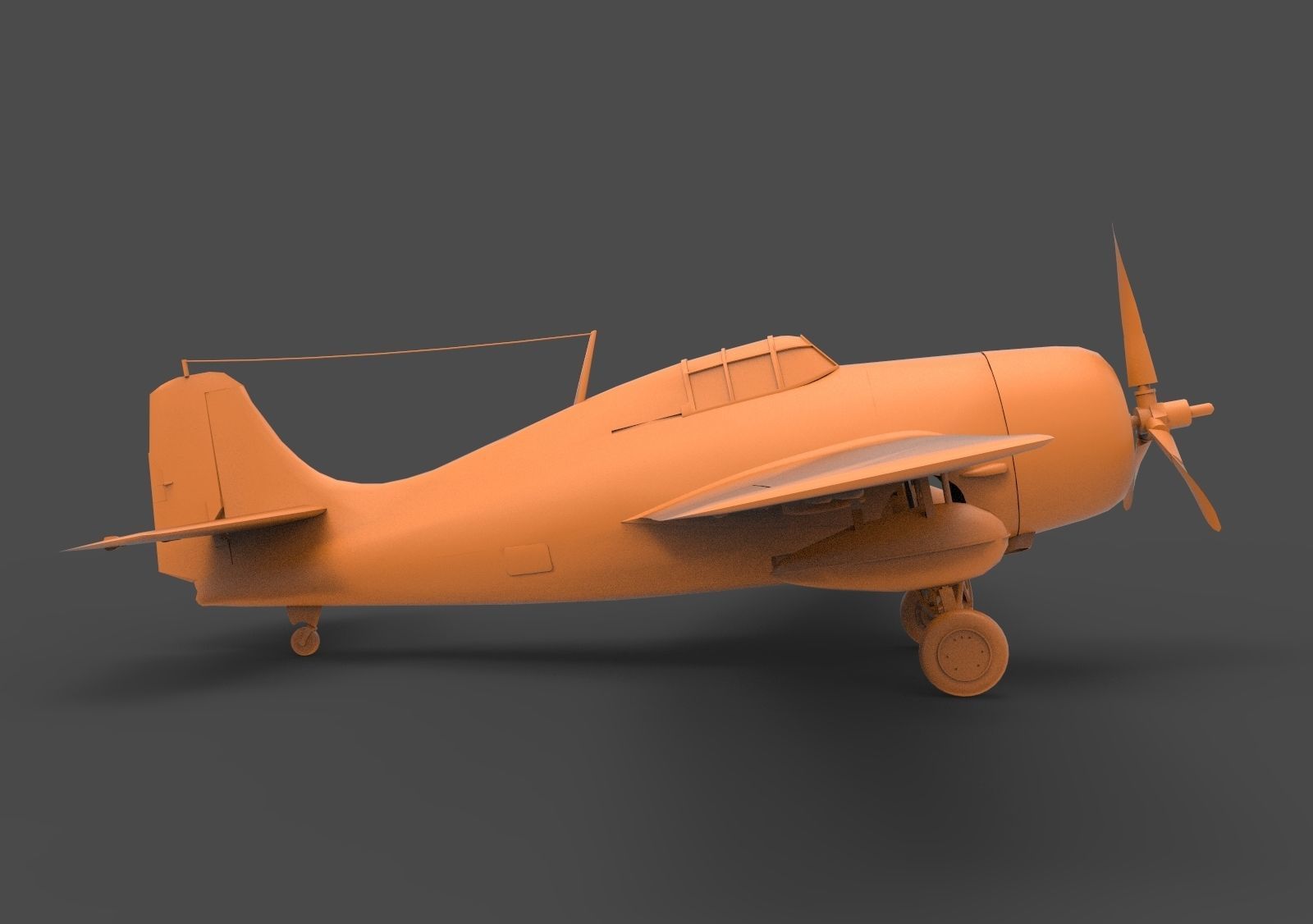 f4f wildcat 3D model 3D printable | CGTrader