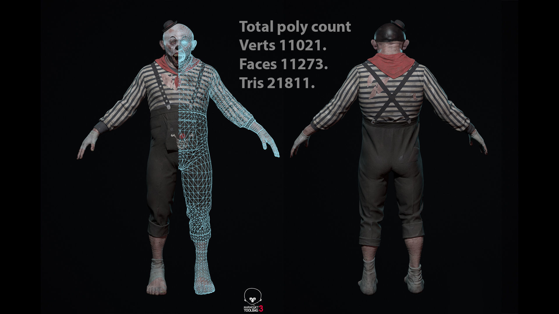 3D model Evil Mime VR / AR / low-poly rigged | CGTrader