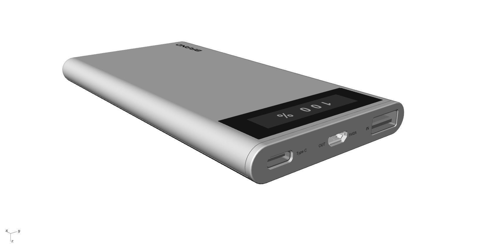 Power bank white 3D model 3D printable | CGTrader