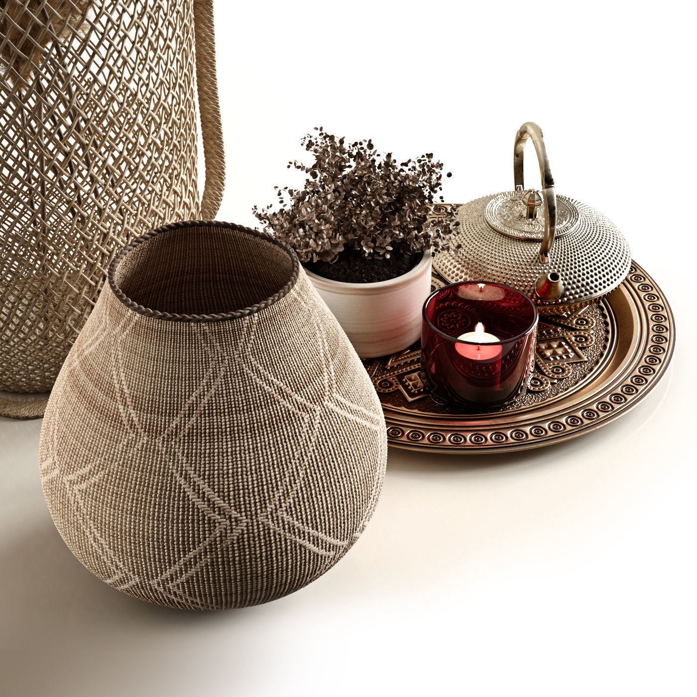 Decorative Set Boho 3D model | CGTrader