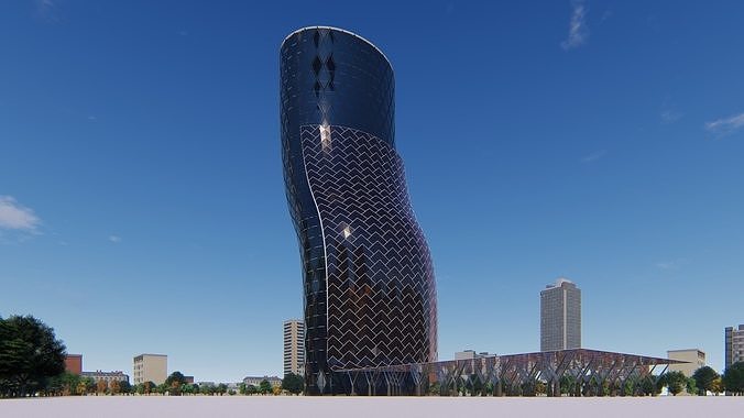 Skyscraper Block Building 3D model | CGTrader