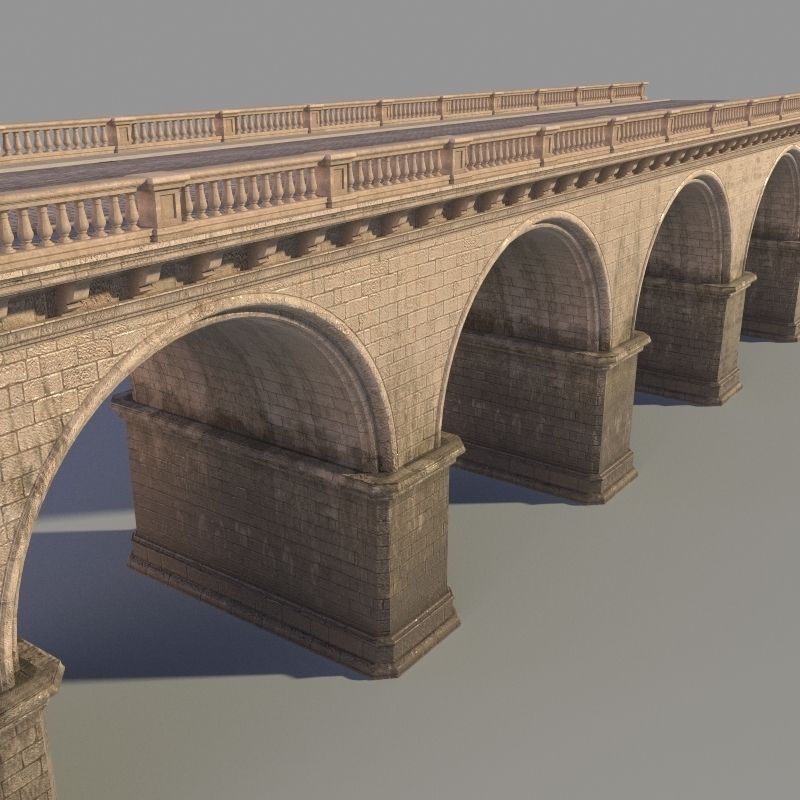 Arched stone bridge 3D model | CGTrader
