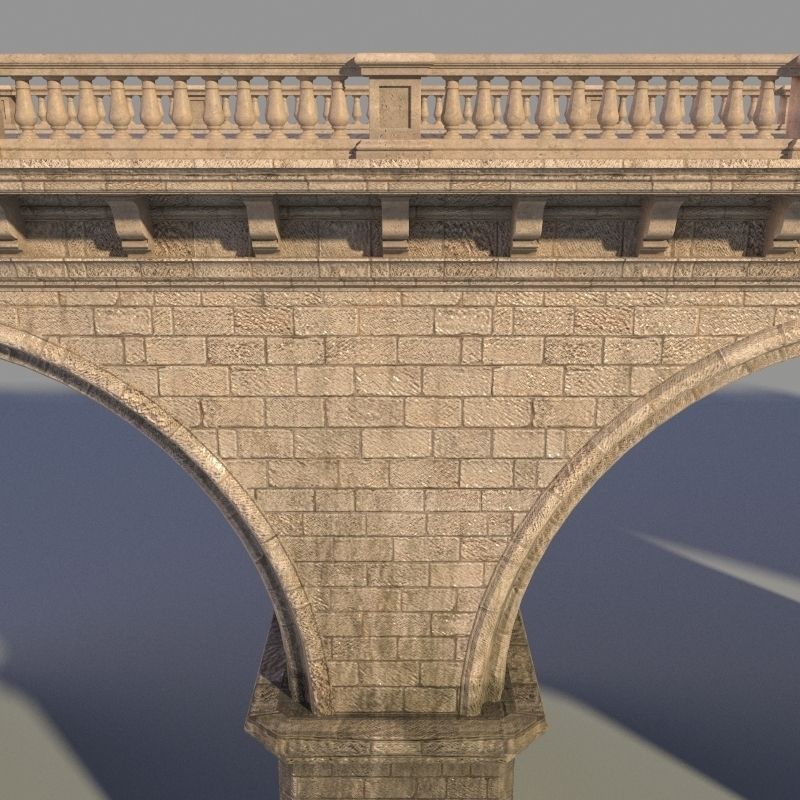 Arched stone bridge 3D model | CGTrader