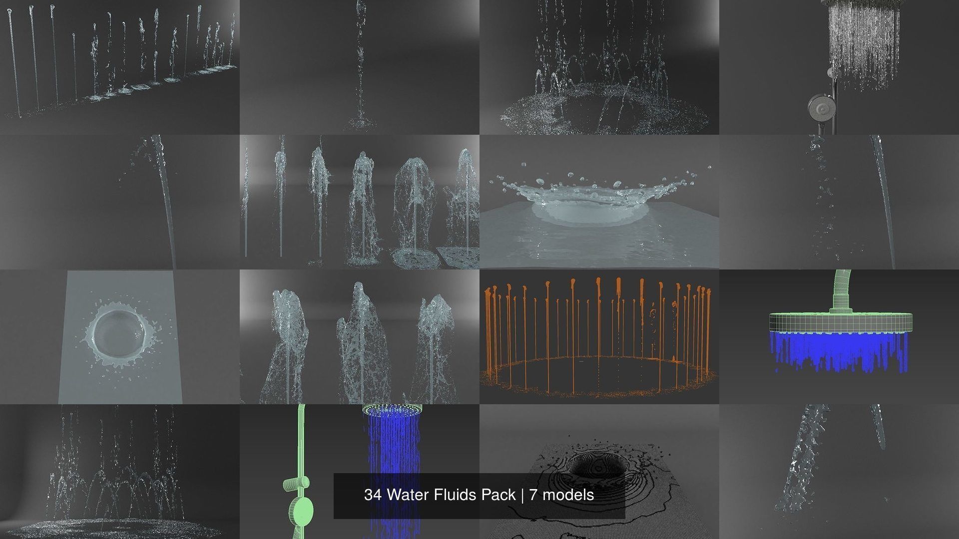 34 Water Fluids Pack 3D Model Collection | CGTrader