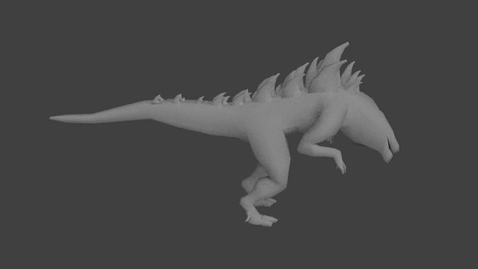 Low-poly Zilla dinosaur free 3D model | CGTrader