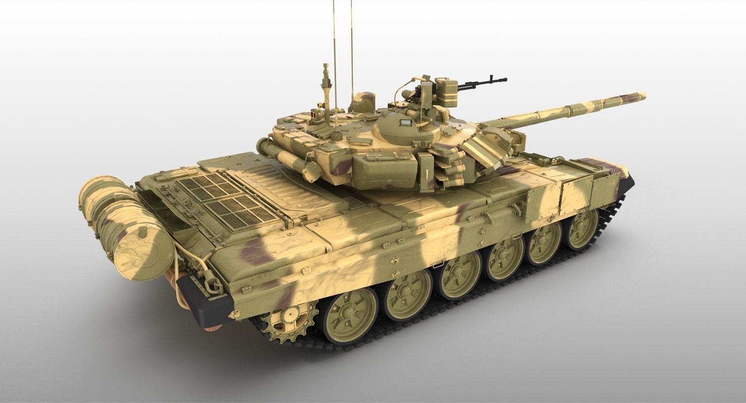 3D model tank T90 T 90 t-90 main battle tank MBT