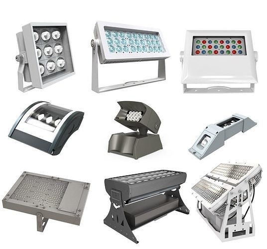 Outdoor industrial Lighting Module pack 3D model 3D printable | CGTrader