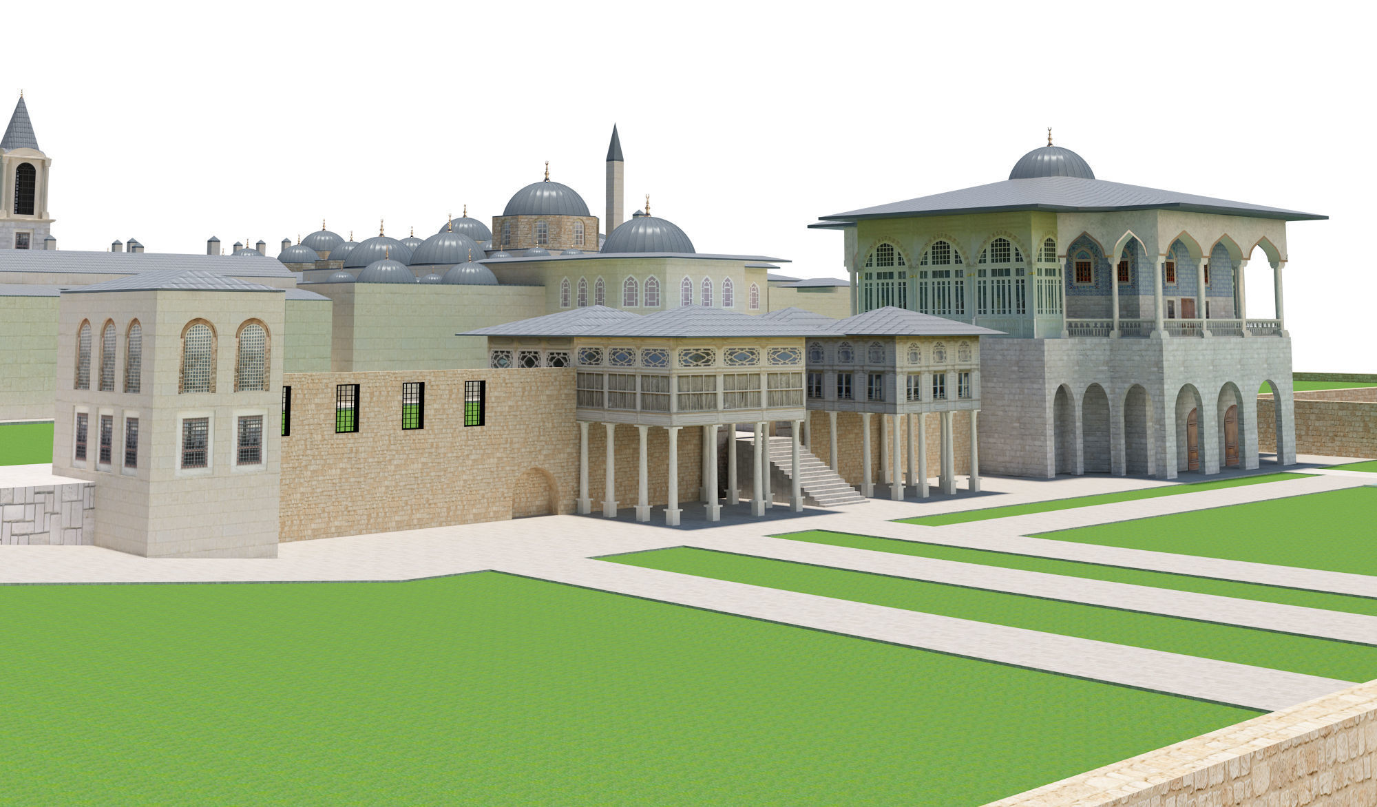 Topkapi Palace full exterior scene 3D model | CGTrader