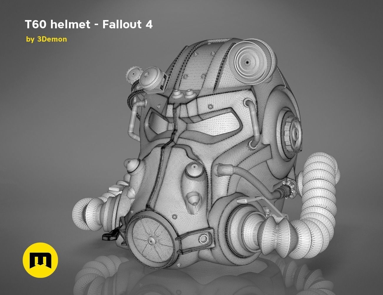 T60 Helmet Fallout 4 3D model 3D printable | CGTrader