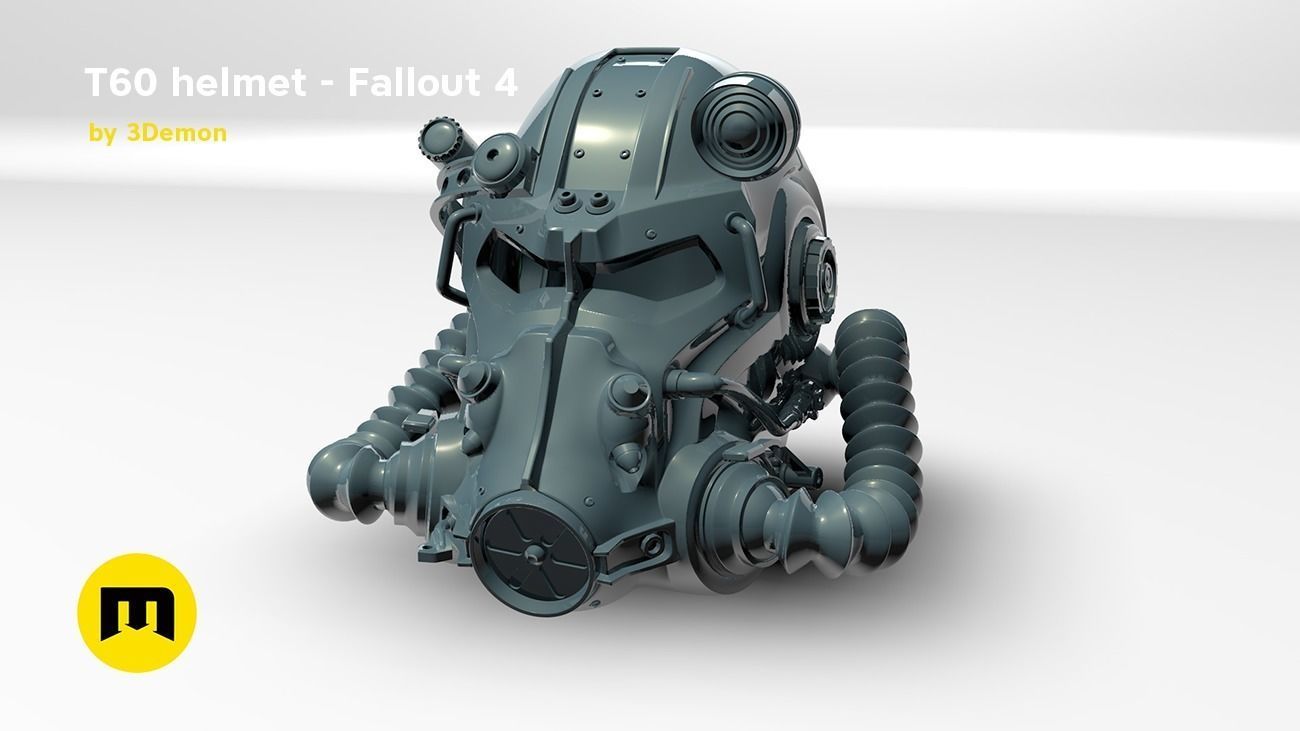 T60 Helmet Fallout 4 3D model 3D printable | CGTrader