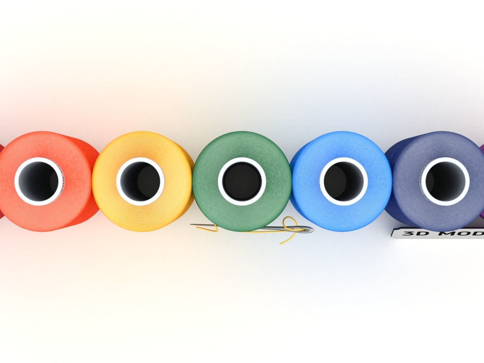 Sewing Thread Set 3D model | CGTrader