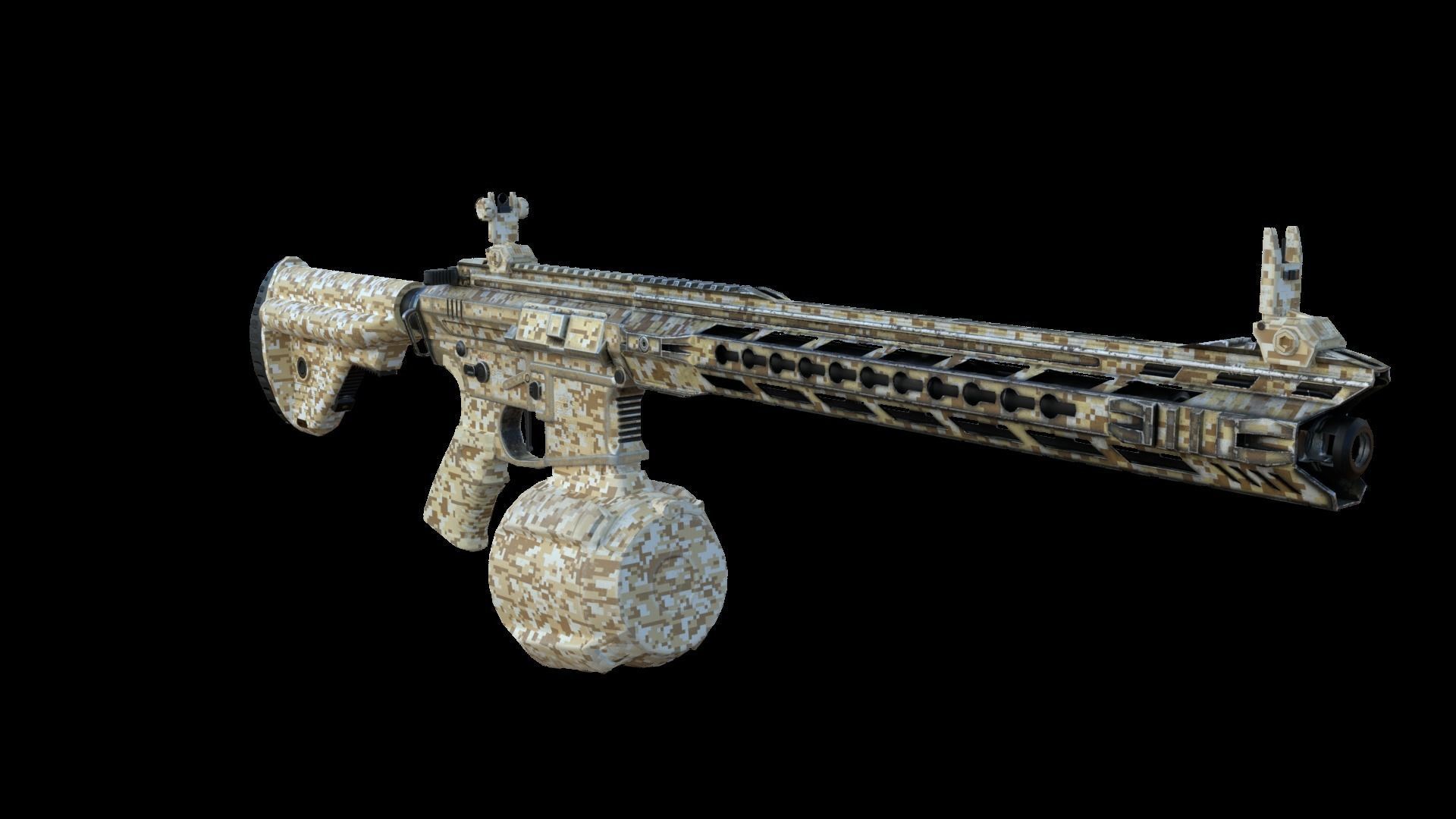 3D model Modular Combat Rifle-Squad Automatic Weapon Variant VR / AR ...