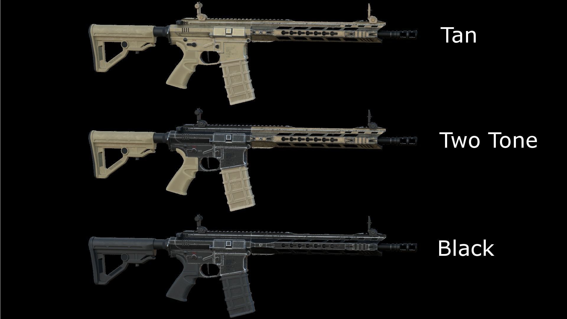 3D model Modular Combat Rifle-Squad Automatic Weapon Variant VR / AR ...