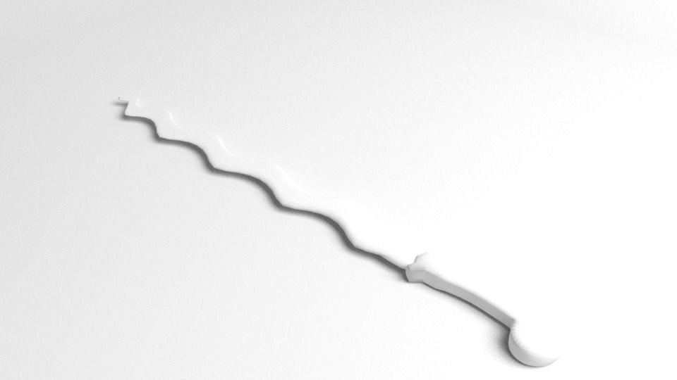Wavy Sword 1 3D model | CGTrader