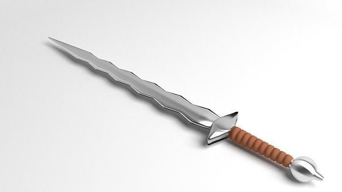 Wavy Sword 3 3D model | CGTrader