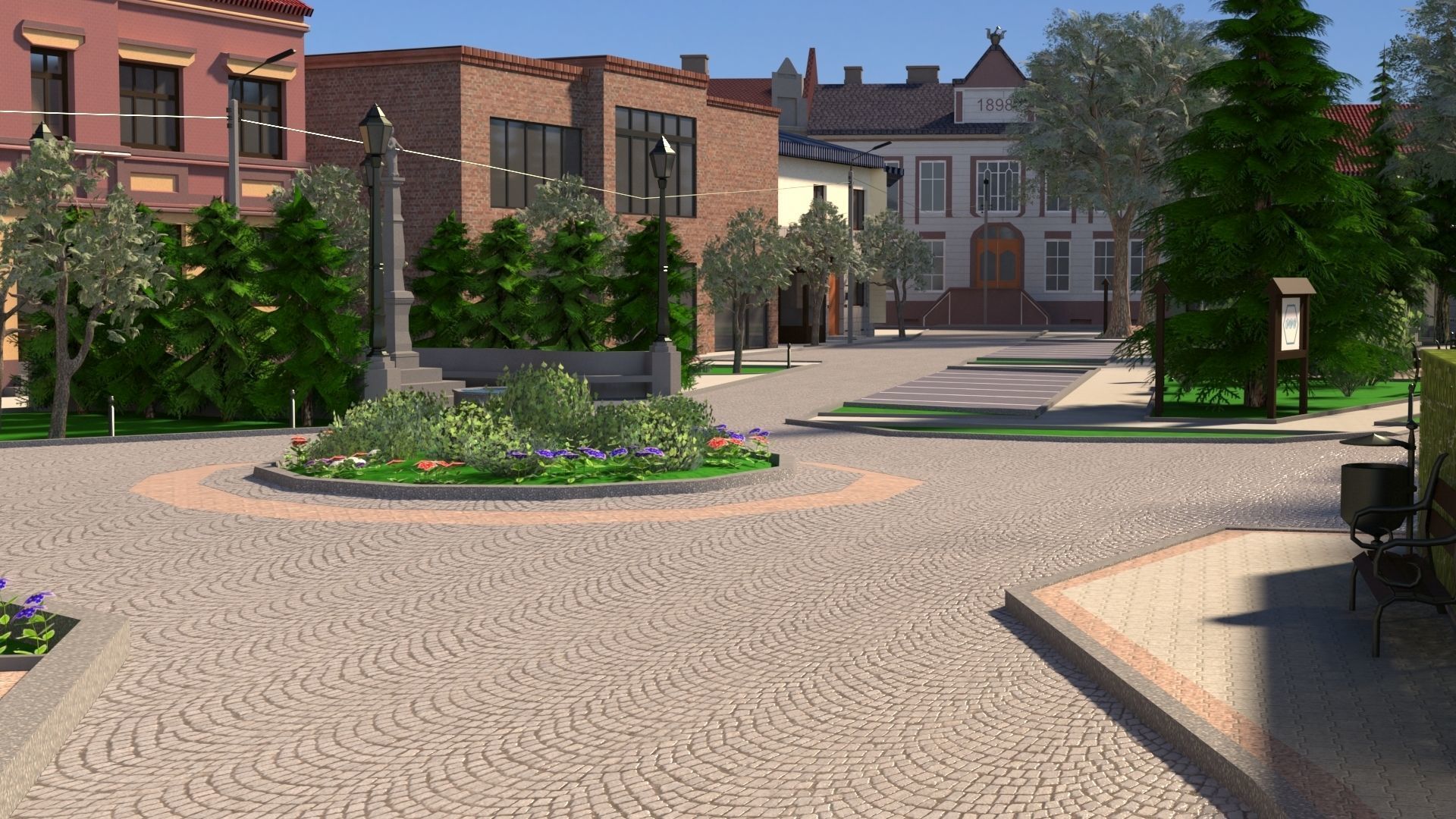 3D model Makow Podhalanski Town Square VR / AR / low-poly | CGTrader