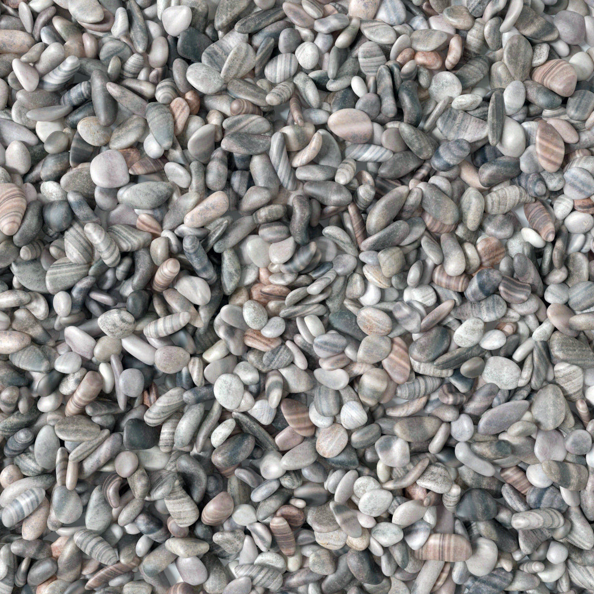 Pebble layer facture n9 low 3D model | CGTrader