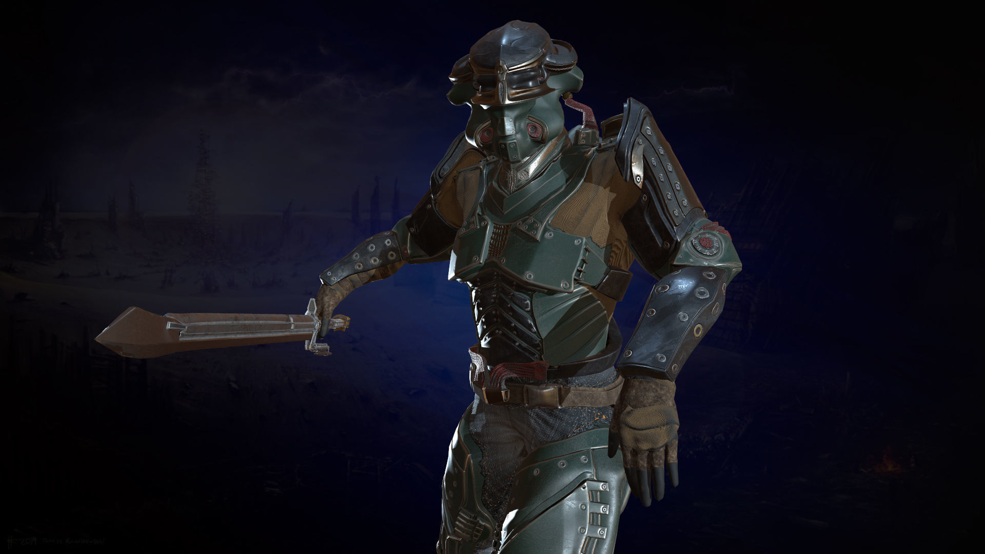 3D model modern knight VR / AR / low-poly rigged animated | CGTrader