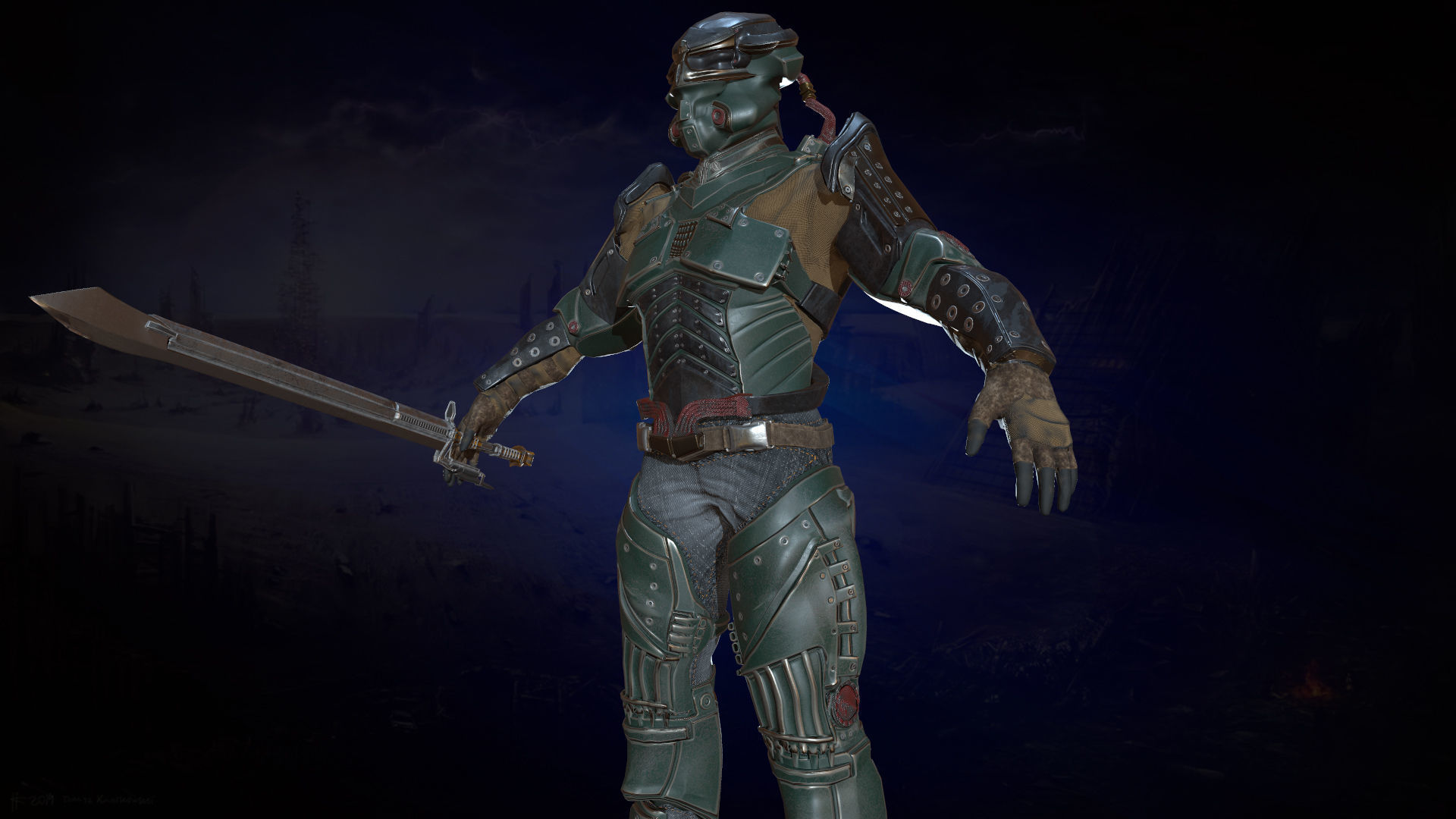 3D model modern knight VR / AR / low-poly rigged animated | CGTrader