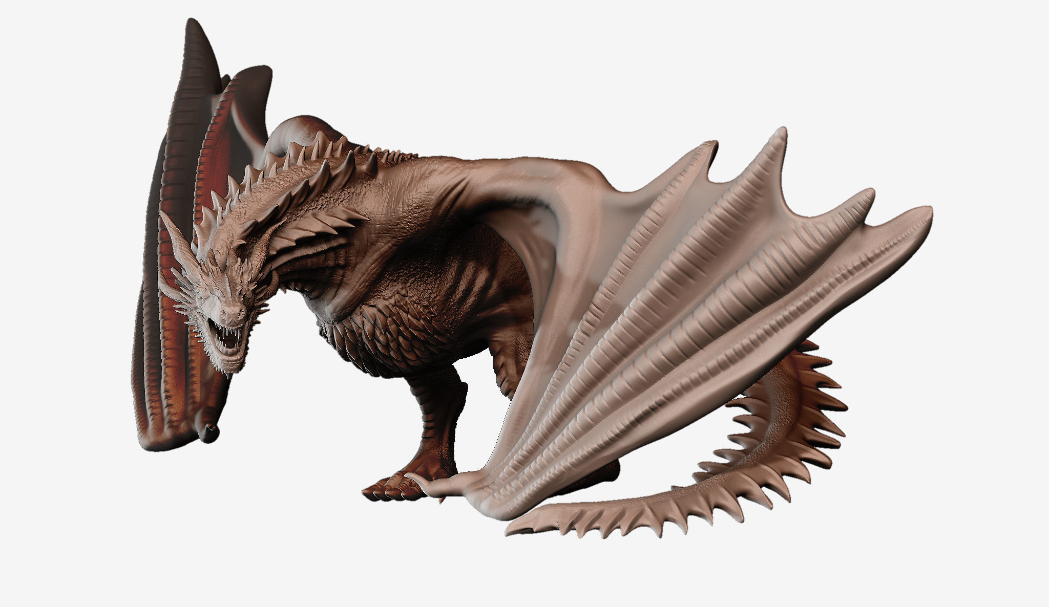 Drogon posed printable model 3D print model 3D model 3D printable ...