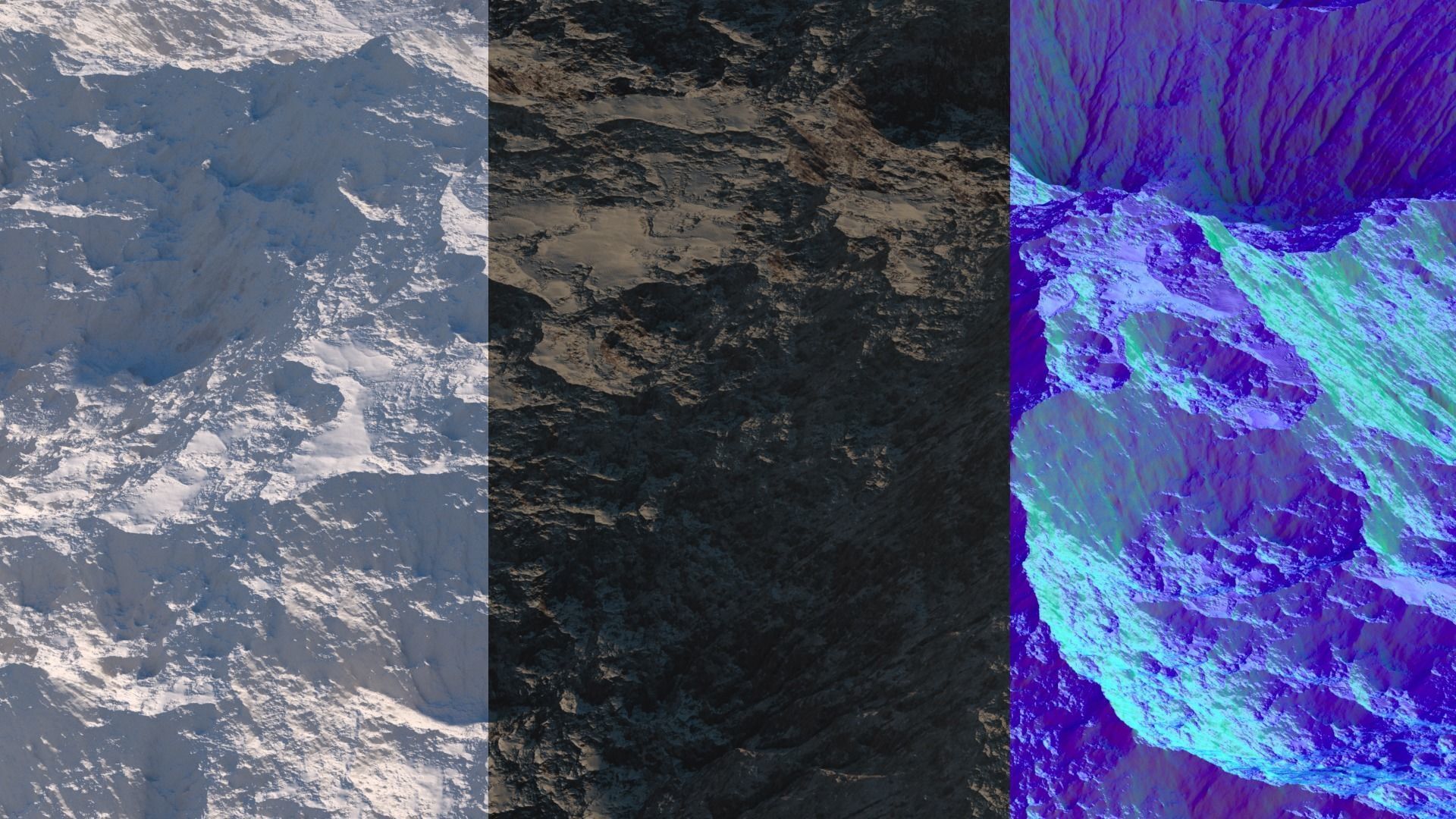 Texture MOUNTAINS Displacement Kit VOL-2 VR / AR / low-poly | CGTrader