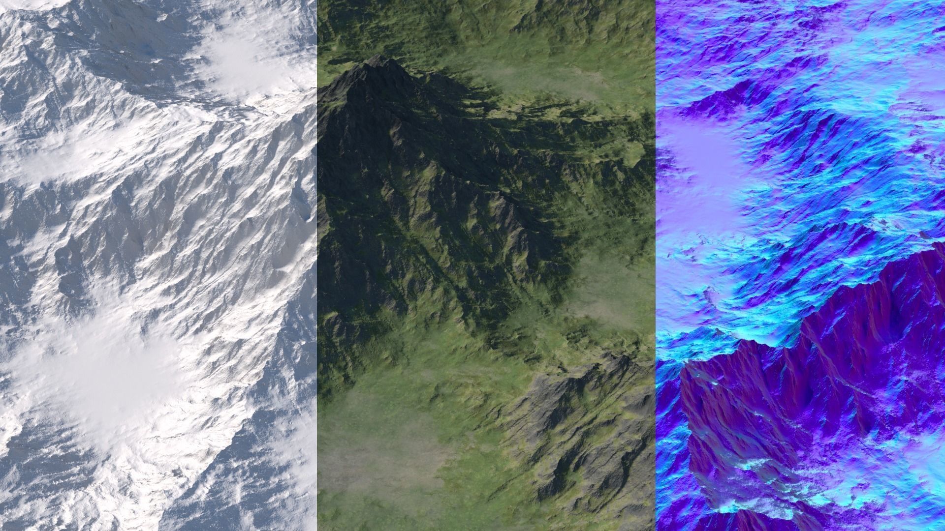 Texture MOUNTAINS Displacement Kit VOL-3 VR / AR / low-poly | CGTrader