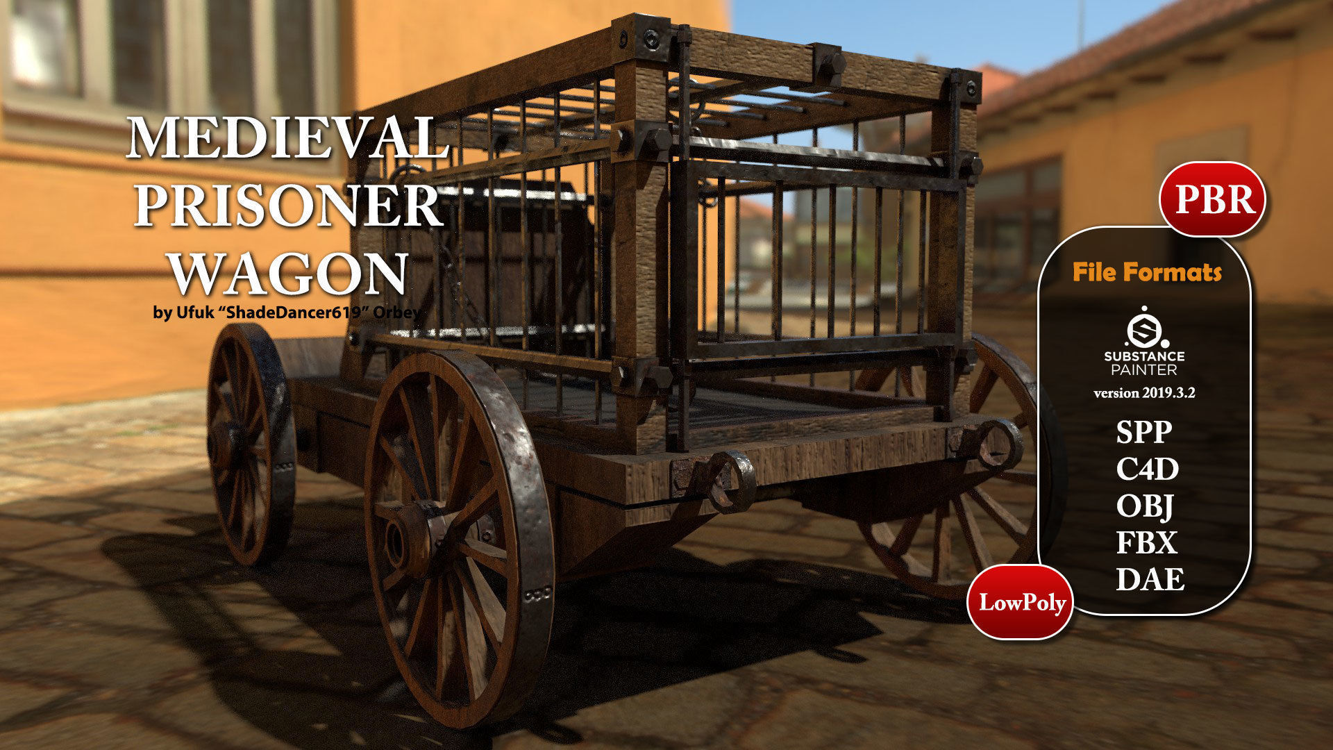 3D model Medieval Prisoner Wagon VR / AR / low-poly | CGTrader