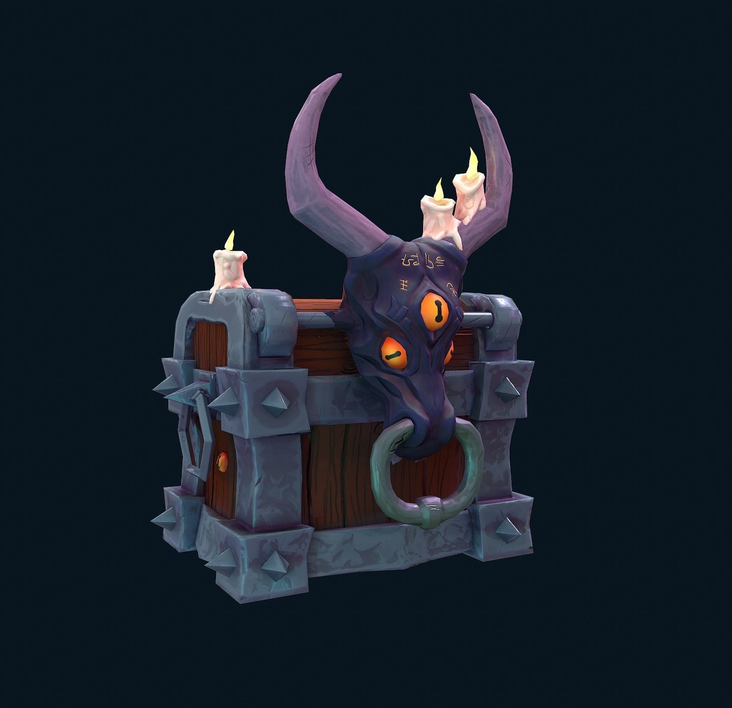 Stylized chest free VR / AR / low-poly 3D model | CGTrader