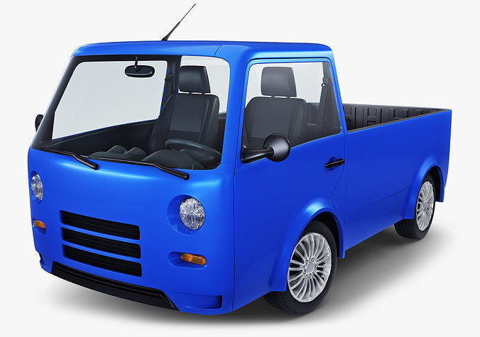 Kei Truck Concept Retro Style Blue 3D model | CGTrader