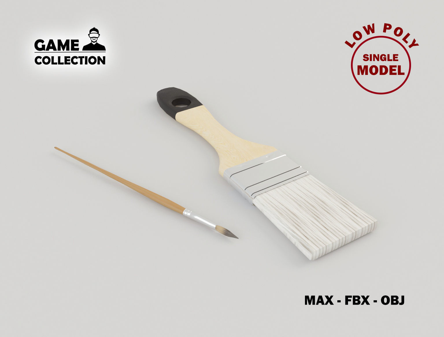 3D asset Brushes Lowpoly | CGTrader