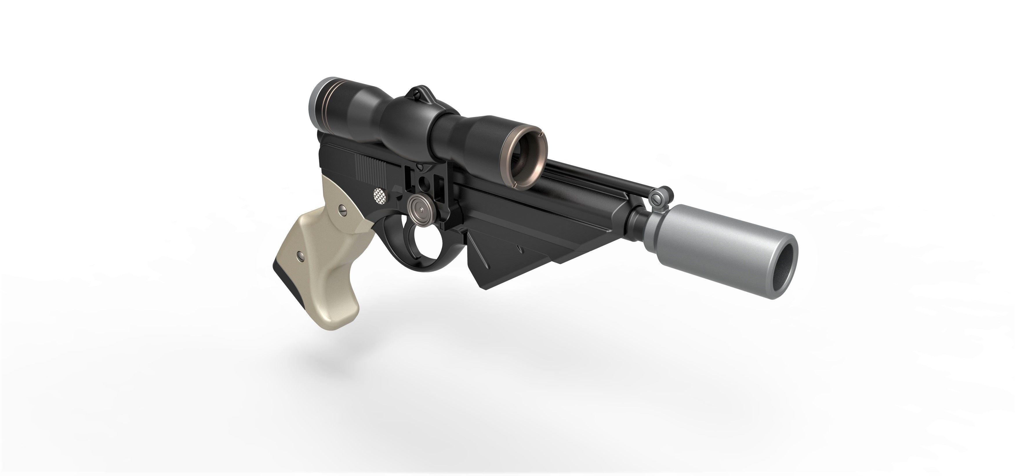 Blaster pistol Night Sniper X-8 from Star Wars 3D model | CGTrader