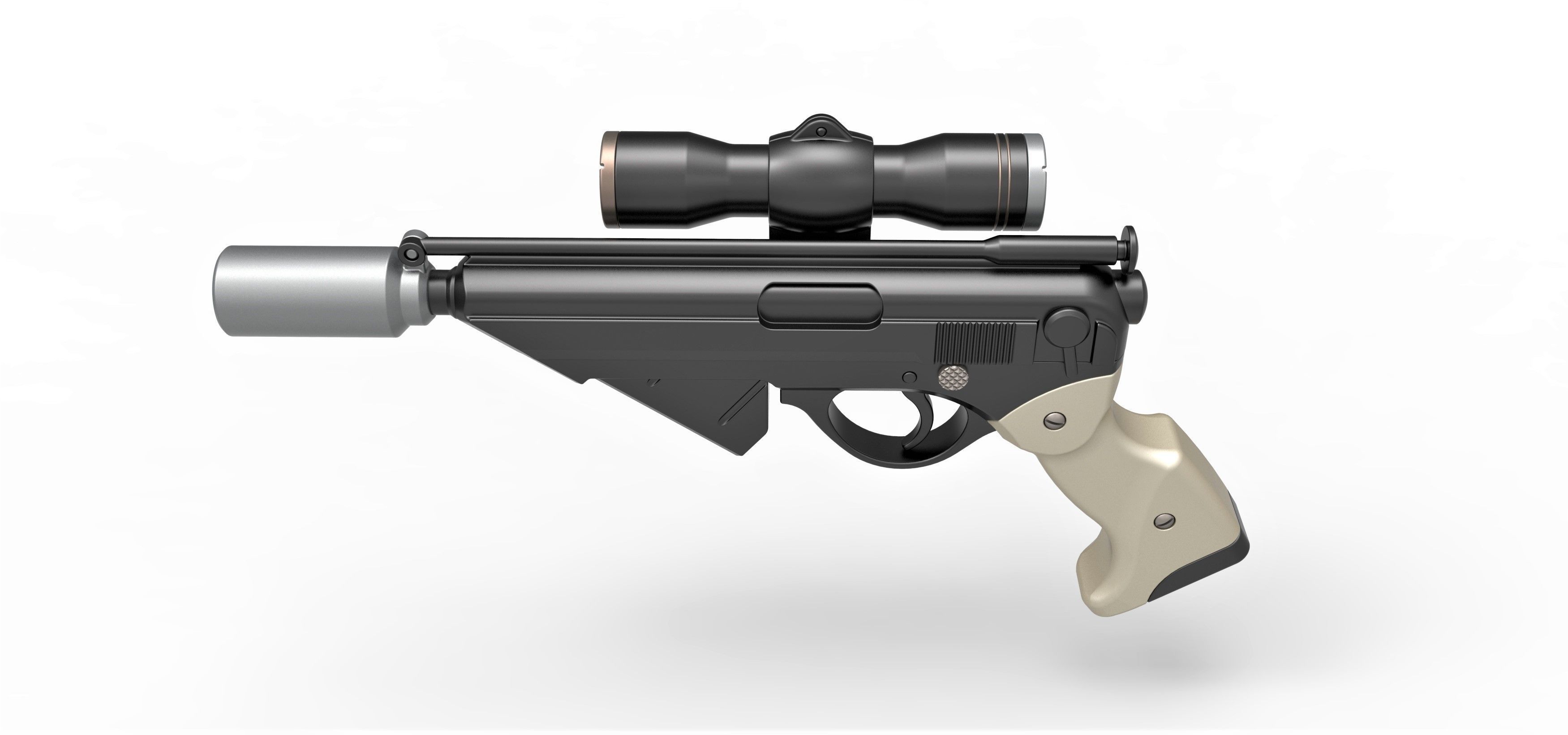Blaster pistol Night Sniper X-8 from Star Wars 3D model | CGTrader