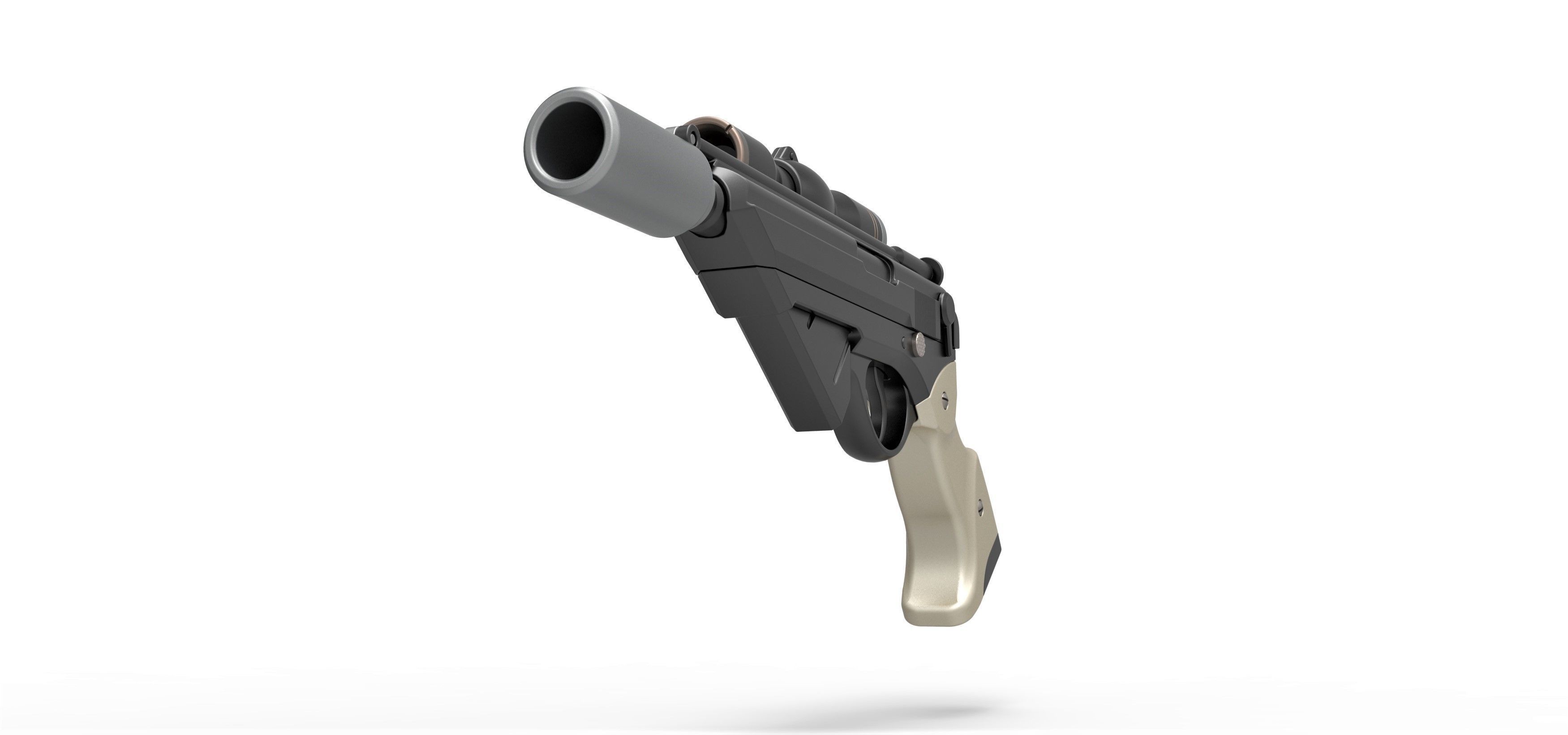 Blaster pistol Night Sniper X-8 from Star Wars 3D model | CGTrader