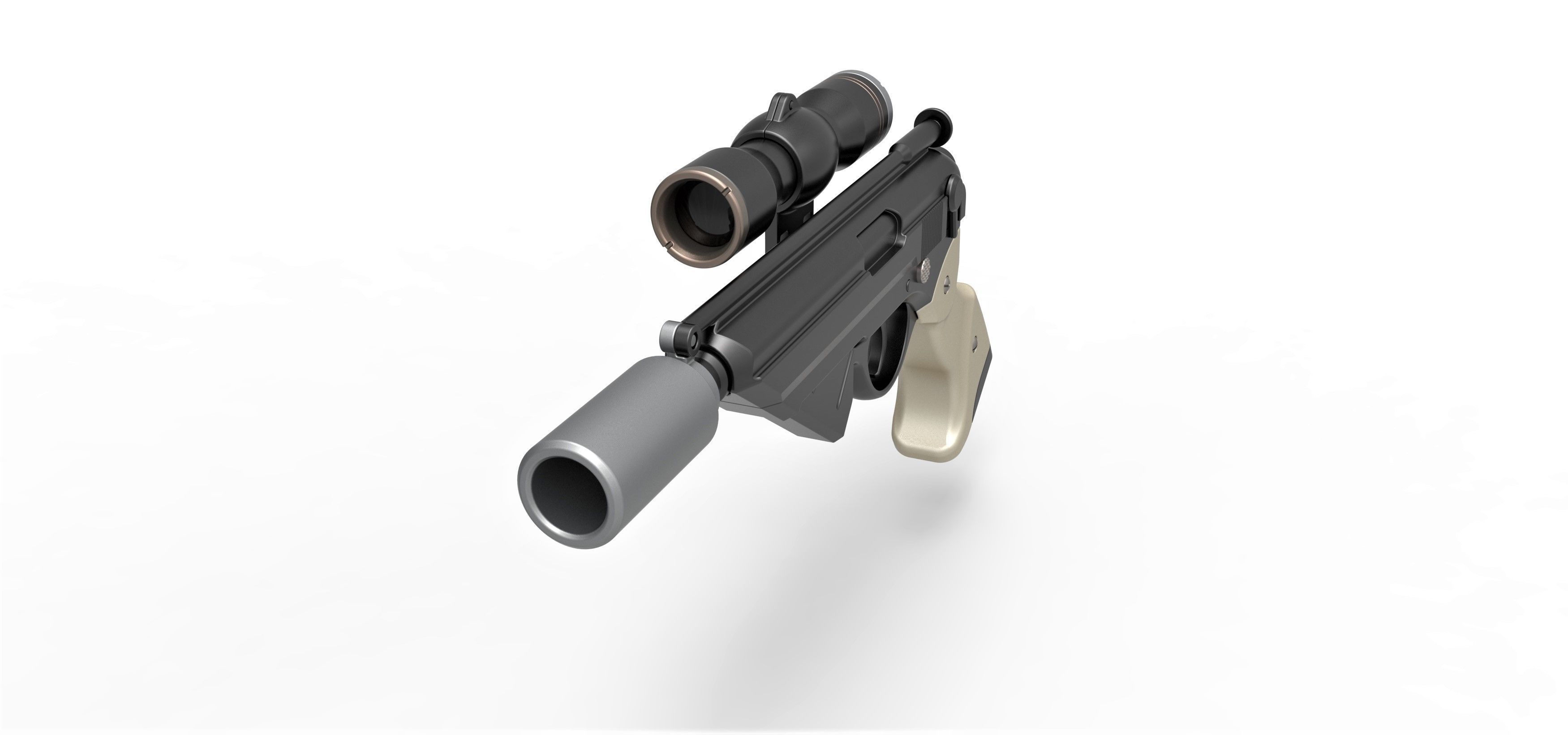 Blaster pistol Night Sniper X-8 from Star Wars 3D model | CGTrader