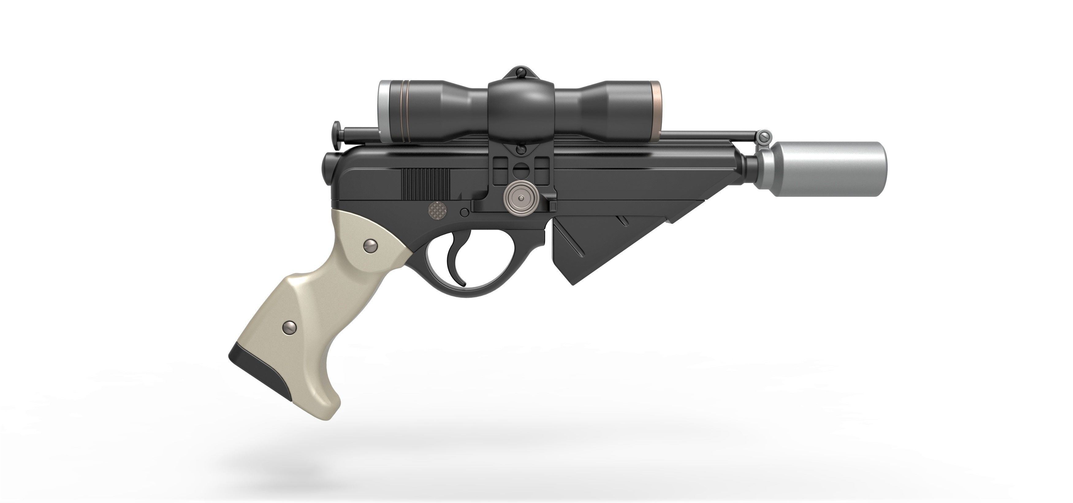 Blaster pistol Night Sniper X-8 from Star Wars 3D model | CGTrader