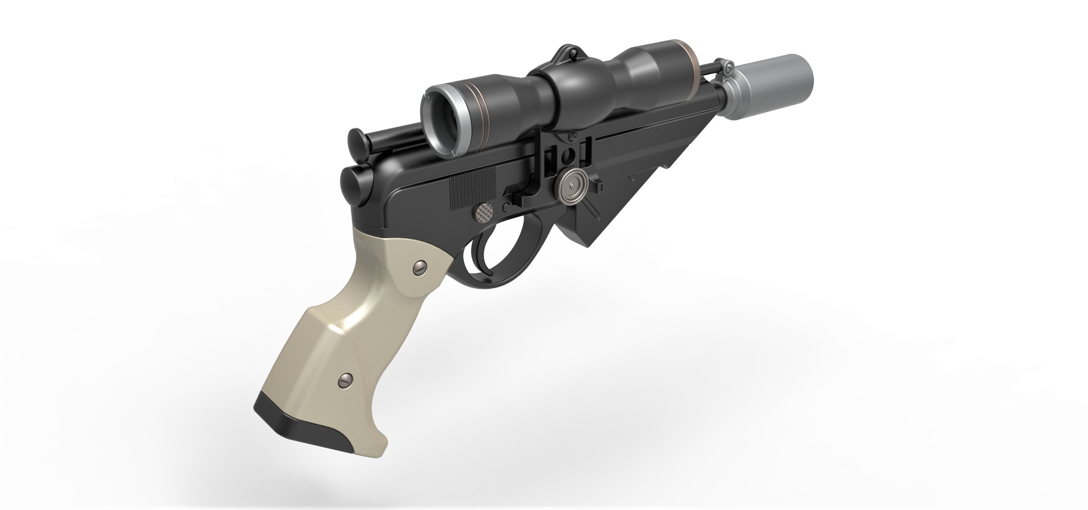 Blaster pistol Night Sniper X-8 from Star Wars 3D model | CGTrader